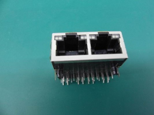 UTP Cat 6 2 Port Shielded RJ45 Connector 10 Pin , 10 / 100 / 1000M Net Card RJ-45 Jacks