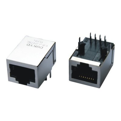 Shield  Network port 1 x 1 Tab Down RJ45 Jack Module with Lan Transfomer 10/100Base