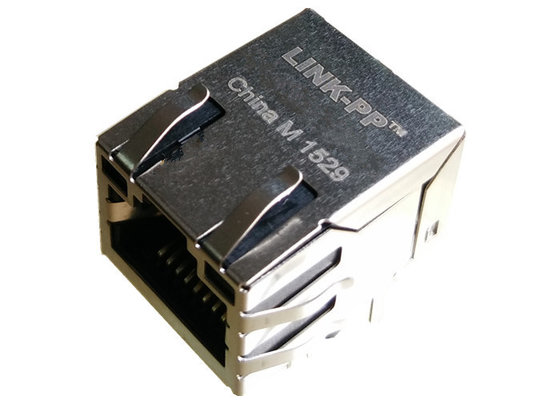 HFJT1-1G01-L12RL  Rj45 Female Connector Pinout Shielded with Leds Media panel PC