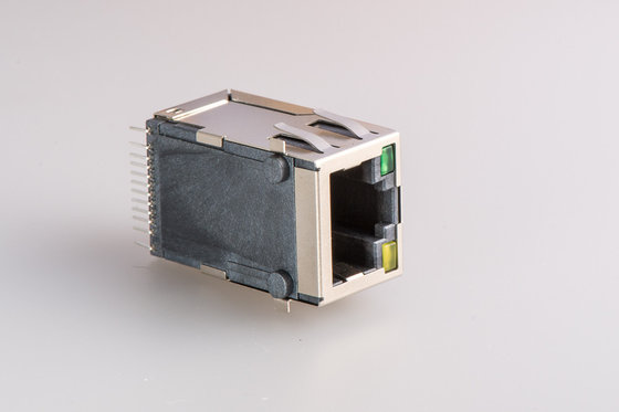 25.4MM  Single Port SMD RJ45 Module Jack With 10/100 Transformer And LED Patented Product