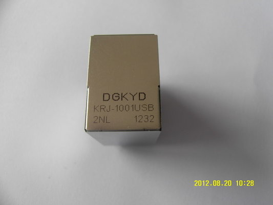 Network RJ45 Jack with Transformer , Double USB Registered Jack 45 Single Port