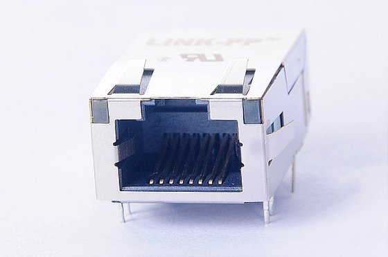 1X1 TAB-UP 10 / 100 / 1000M LOW PROFILE RJ45 CONNECTOR WITH DIMENSION 16.85X24.13X11.30MM , WITH LEDS