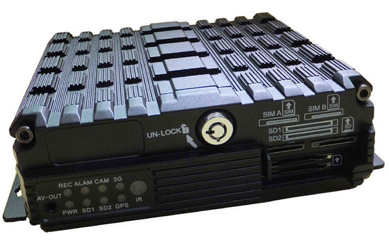 Full-metal 3G Mobile DVR GPS , Low / High Level Alarm For Data Protection