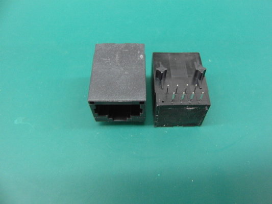 Switch Toolless Black 8Pin 8P8C POE RJ45 Jack Connector With Internal Magnetics