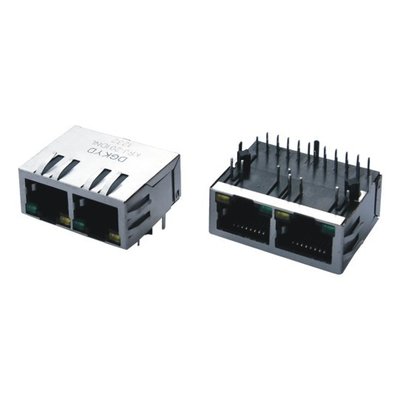 PCMCIA Net Card 2 Port RJ45 With Magnetics Transformer Tab Down KRJ-201DNL