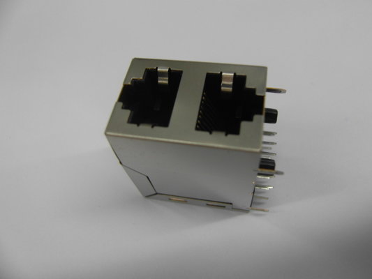 2 Port Stacked RJ45 Female Connector 