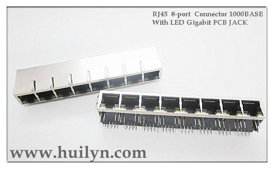 8 ports RJ45 connector with transformer,RJ45 JACK
