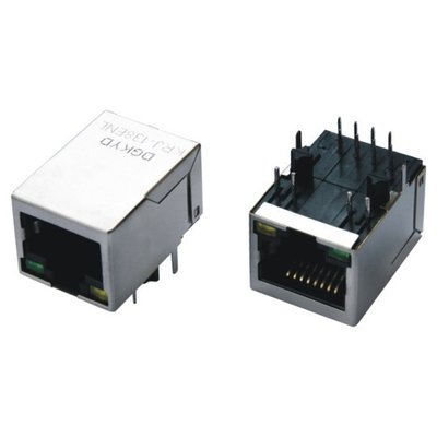 Shielded RJ45 Ethernet Jack with Internal Magnetics , RJ45 Network Port J0011D21ENL