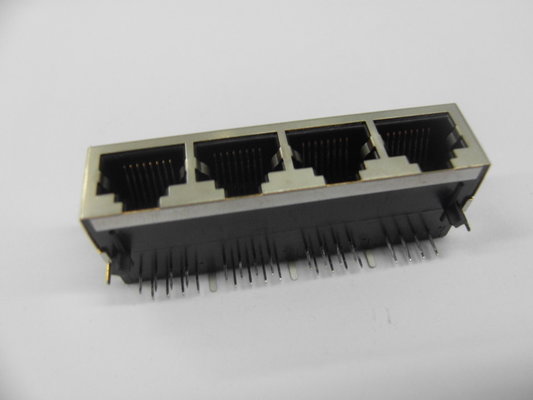 8 Pin 4-Port RJ45 Jack Module 