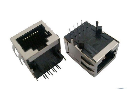 PA66-B30 10 pin waterproof rj45 usb connector / jack single port ( 1 x 1 ) with leds