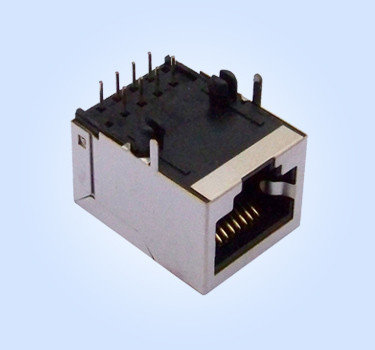 Side Entry/Right Angle/90 degree RJ45 Modular Jack 10P8C Shielded
