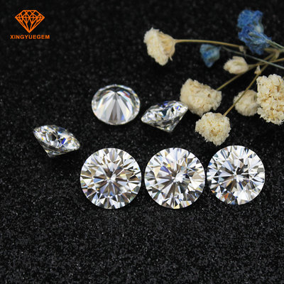 Heart and Arrow round cut 9mm 3 carat white DEF moissanite loose stone