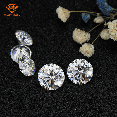 Heart and Arrow round cut 9mm 3 carat white DEF moissanite loose stone