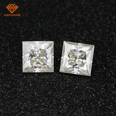 China lab created princess cut 8mm loose moissanite for jewelry making