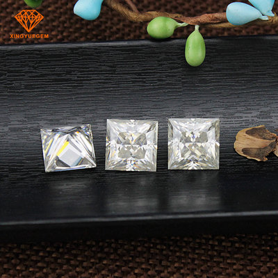 Factory 6.5mm square princess cut 1 carat VVS white moissanite diamond