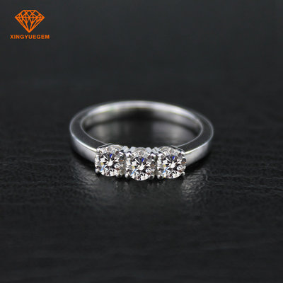 Forever brilliant star cut 1 carat moissanite for 14K gold white diamond ring