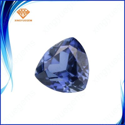 Trillion shape lab created sapphire loose stone sale for Brazil jewelry market