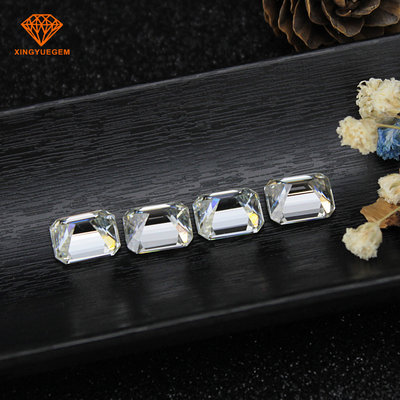 Cheapest price 8mm 2CT loose gem stones GH color emerald fancy cut lab created moissanite diamonds