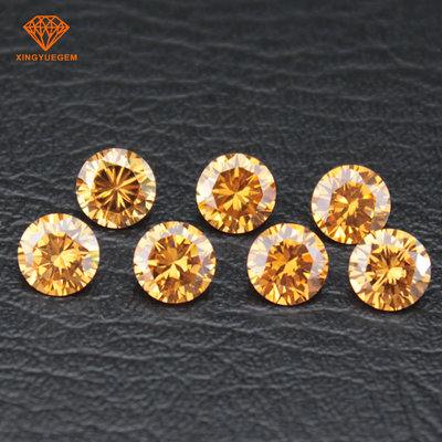 Cheap wholesale 3A 5A champagne diamond color loose cubic zirconia stone