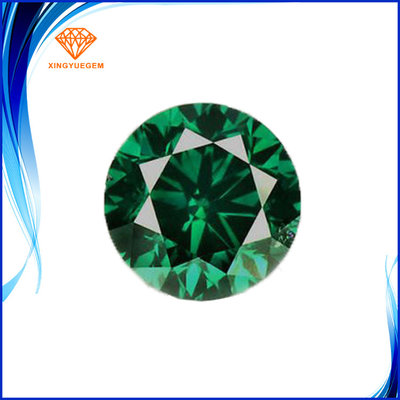 China manufacture high quality imitation jewelry VVS1 green color diamond round cut moissanite