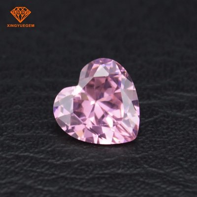 Wholesale price for  3A 5A pink color cubic zirconia gemstone with excellent heart cut