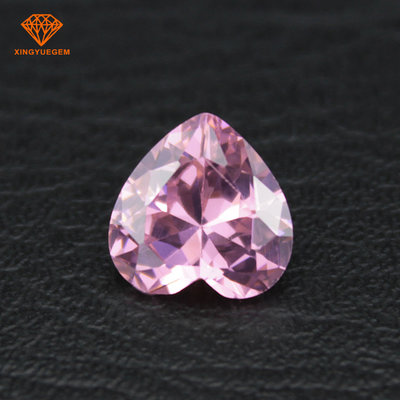 Wholesale price for  3A 5A pink color cubic zirconia gemstone with excellent heart cut