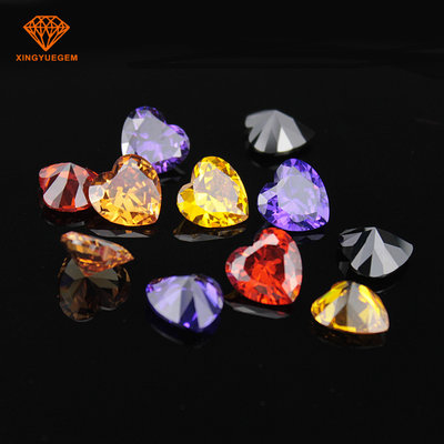 Wholesale price for  3A 5A pink color cubic zirconia gemstone with excellent heart cut