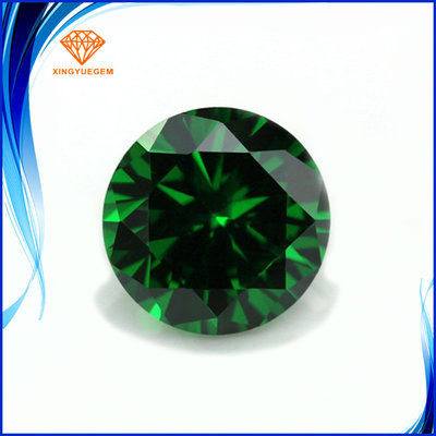 European machine cut High quality 5A Emerald color synthetic cubic zirconia gems