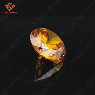 Round brlliant D-Champagne diamond color 3A quality cubic zirconia price