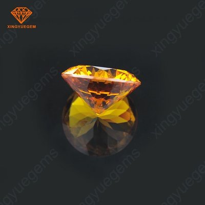 Round brlliant D-Champagne diamond color 3A quality cubic zirconia price