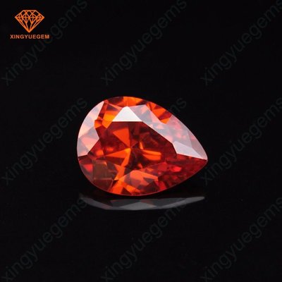 Wuzhou wholesale cubic zirconia, excellent pear cut cubic zirconia stones,yellow diamond color cz stone