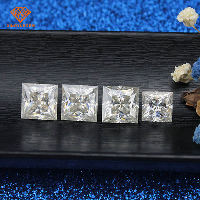 Synthetic moissanite excellent princess cut, , square shape gh white moissanite,VVS diamond loose 1carat