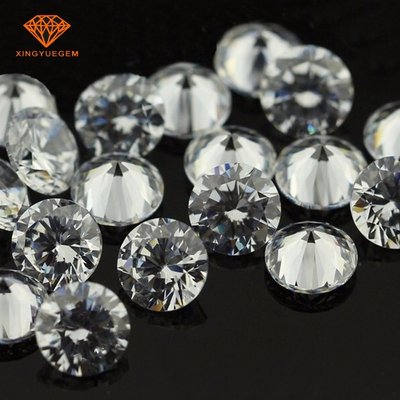 Gems factory 2mm 3mm 4mm white round cubic zirconia aaa aaaaa loose gemstones