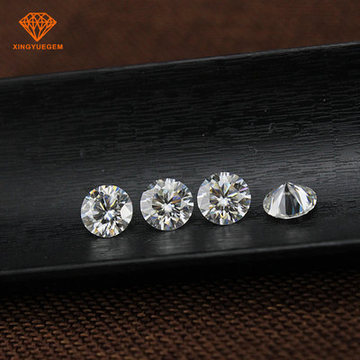 Wuzhou factory direct sale VVS quality certificated 1 carat white round moissanite in loose gemstone