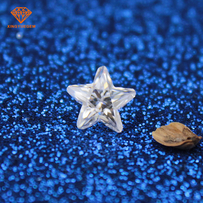 6.5*6.5mm 1 carat five pointed star  lab created  loose moissanite for diamond