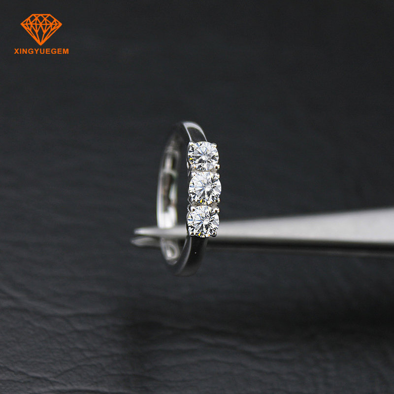 Forever brilliant star cut 1 carat moissanite for 14K gold white diamond ring