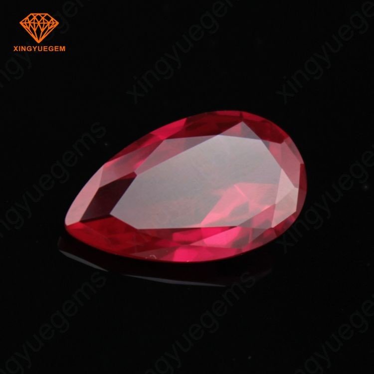 Red garnet color ruby Tear drop shape aaa ruby gemstone for diamond