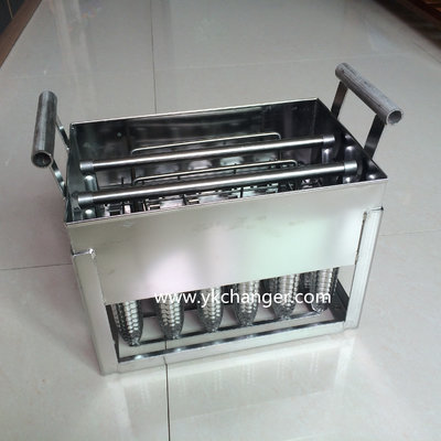 Italian type 4X6 stainless steel ice lolly mould frozen ice cream mould popsilce mold basket  style supplier
