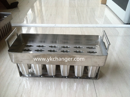 Stainless steel basket mold italian type freezer tank channel mold for ice cream gelato stick holder supplier