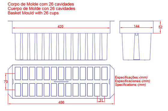 Paletas ice pop mold ice cream mould popsicle mold Mexicana Paleta Formas ataforma type frozen pop tray supplier
