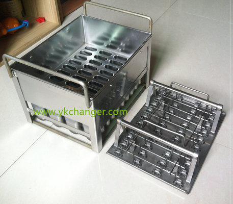 Ice cream moulds stainless steel commercial use 4x10 40pieces with stick holder CE approved high quality supplier