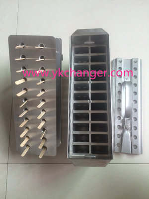 Ice pop mold stainless steel ice forming mould 2x11 22cavities 90ml megamix ataforma type fit Finamac turbo 8 supplier