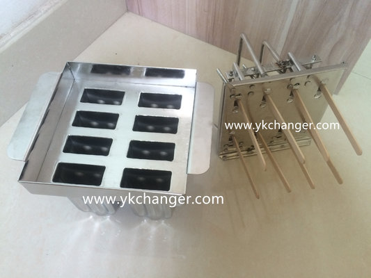 Stainless steel mold ice cream DIY home use food grade high quality 8pieces each time with stick holder supplier