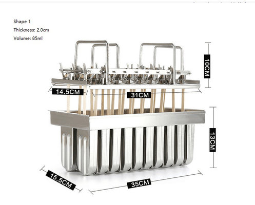 Mold ice cream form ice lolly freezer use only 5 different size for you to select with stick holder extractor supplier