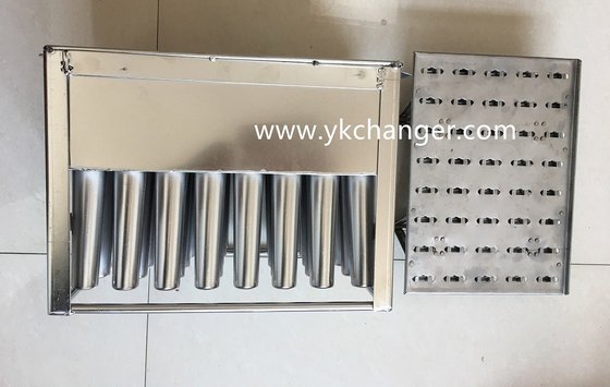 Stainless steel frozen pop ice molds ice cream popsicle molds basket type with stick holder 88ml 40peices each time supplier