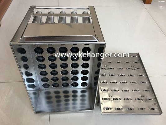 Stainless steel frozen pop ice molds ice cream popsicle molds basket type with stick holder 88ml 40peices each time supplier