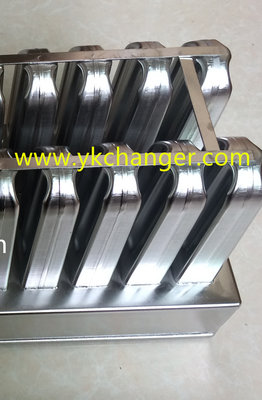 Stainless steel mold ice cream popsicle 2x14 63ml brida ataforma type with plain stick holder high quality supplier