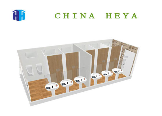Durable Flat Pack Steel Containers Toilet And Bathroom House Kits Galvanized Frame