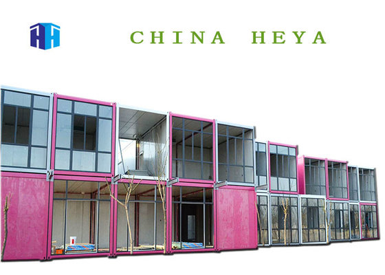 Flexible Combination Movable Prefab House Container Hotel Rooms Luxury Heat Proof