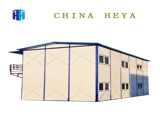 Easy Assembly 2 Story Prefab Steel House , Commercial Oilfield Mobile Homes